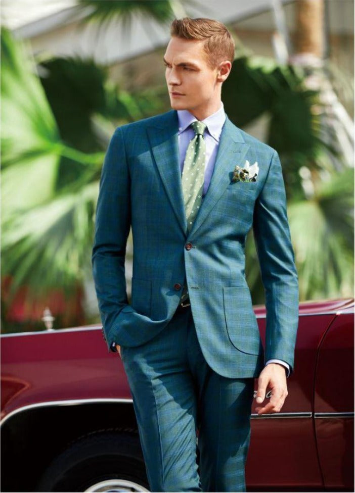 2 Piece Checks and Window Wool Suit – Blueburry Royale Bespoke